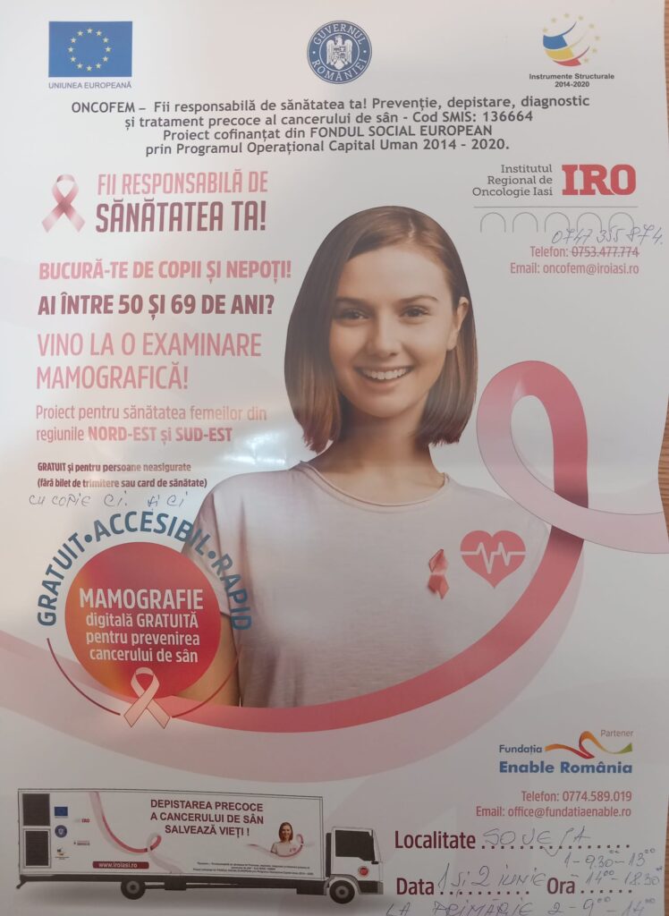 Proiect ONCOFEM - Mamografie digitala GRATUITĂ pentru prevenirea ...